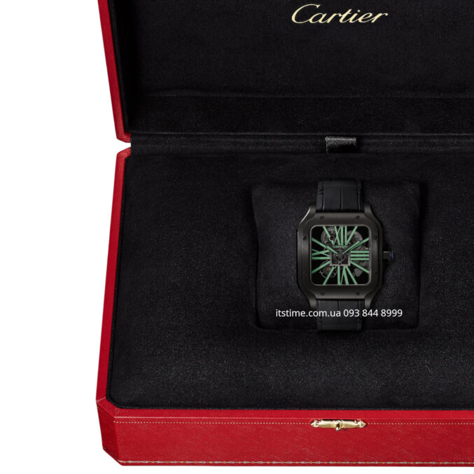 Купити годинник Суперклон Cartier Santos de Cartier Large Model Black ...