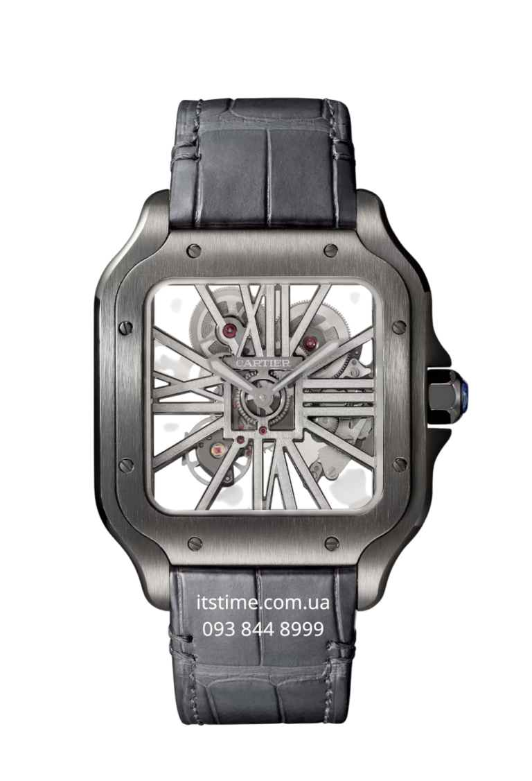Купити годинник Суперклон Cartier Santos de Cartier Large Model Black ...