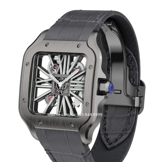 Купити годинник Суперклон Cartier Santos de Cartier Large Model Black ...